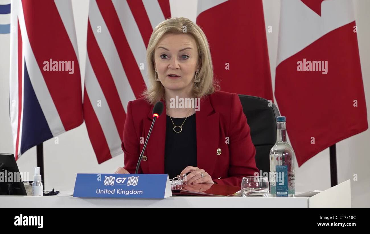 Truss welcomes ASEAN delegates to G7 summit Stock Video Footage - Alamy