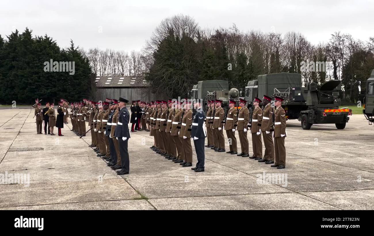 New Sky Sabre air defence missile system unveiled by Army Stock Video ...