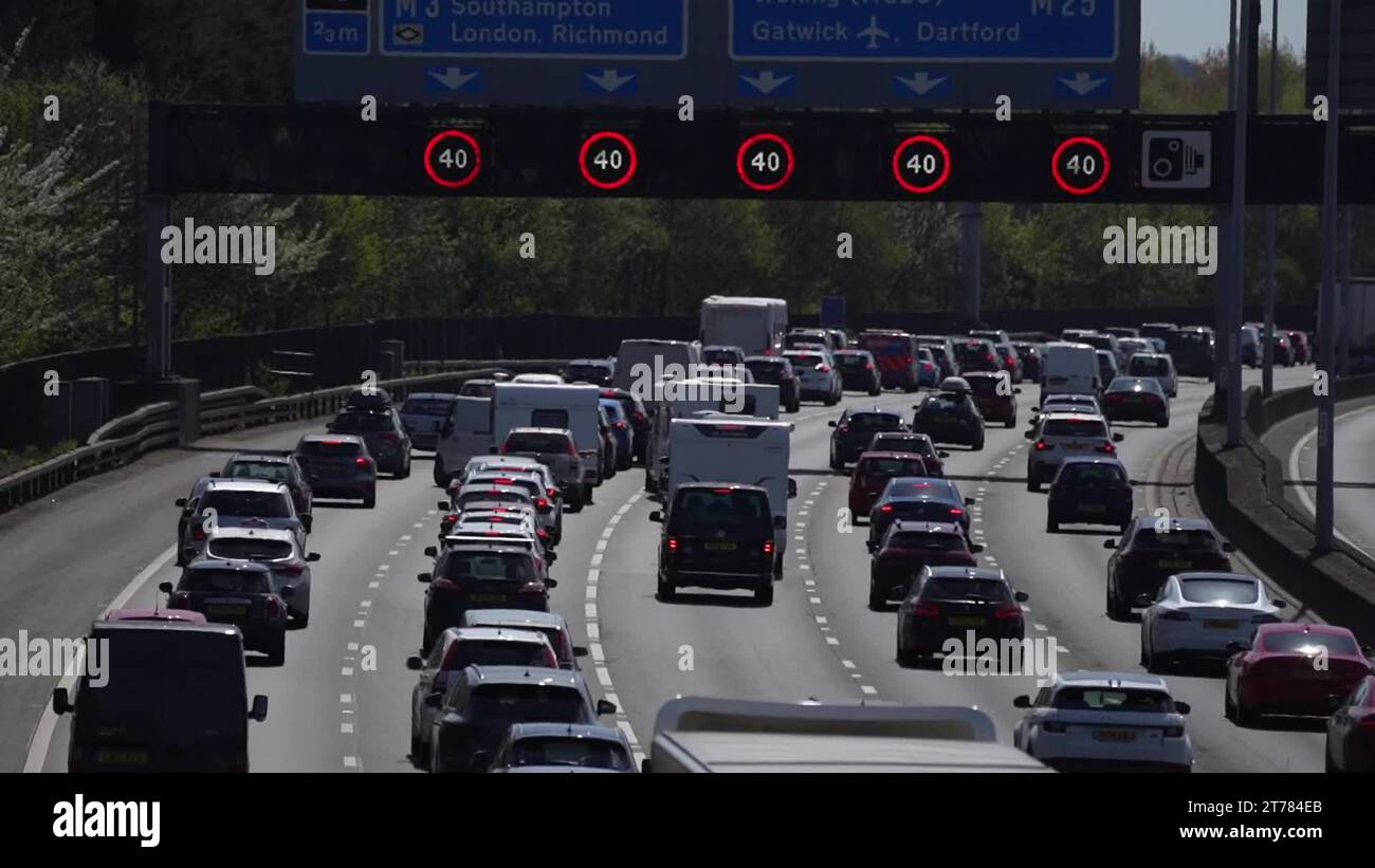Traffic builds on the M3 and M25 as the Easter getaway continues Stock ...