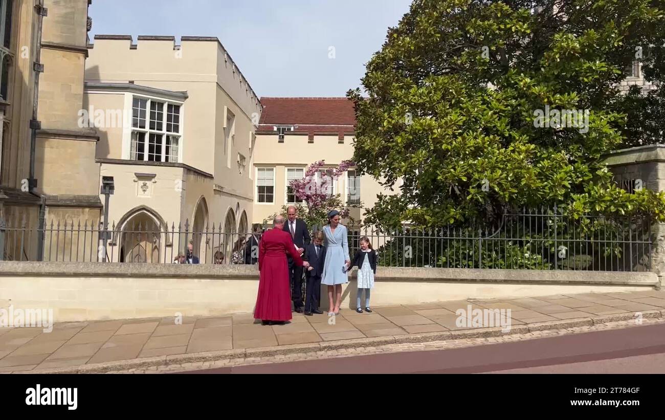 At st georges chapel in windsor castle the princess Stock Videos ...
