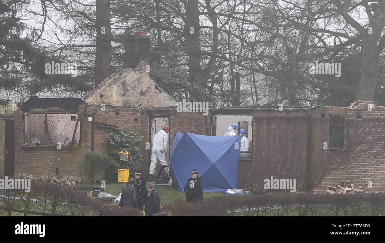 The scene in trumpets hill road in reigate Stock Videos & Footage - HD ...