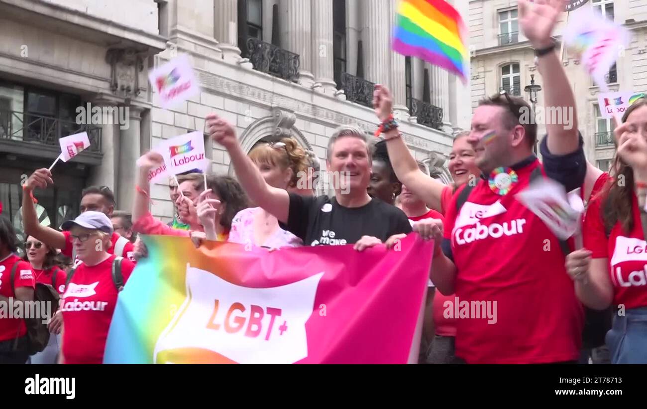 Keir Starmer and Angela Rayner take part in London's Pride parade Stock ...