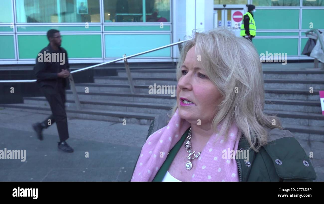 Pat Cullen joins striking nurses on the picket line in London Stock ...