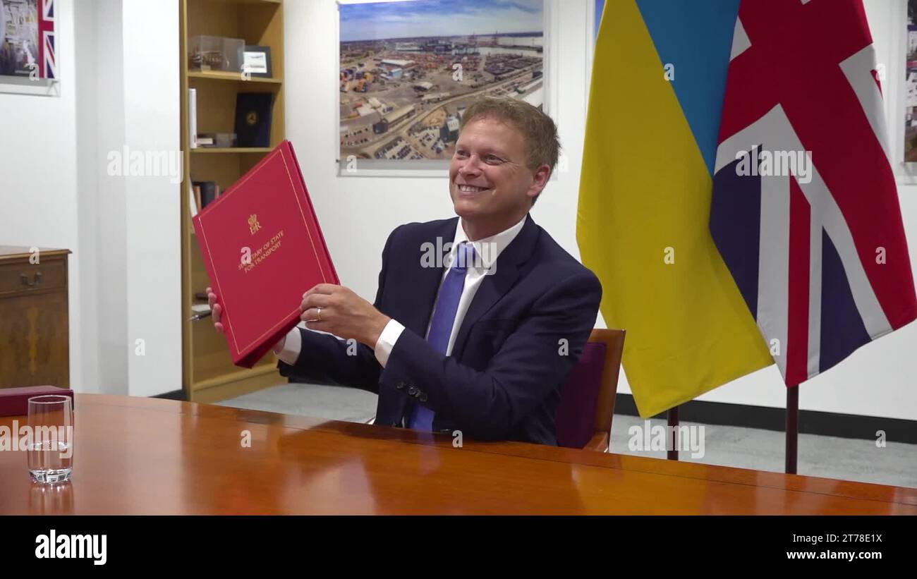 Archive footage of Grant Shapps as he is appointed Energy Security and ...