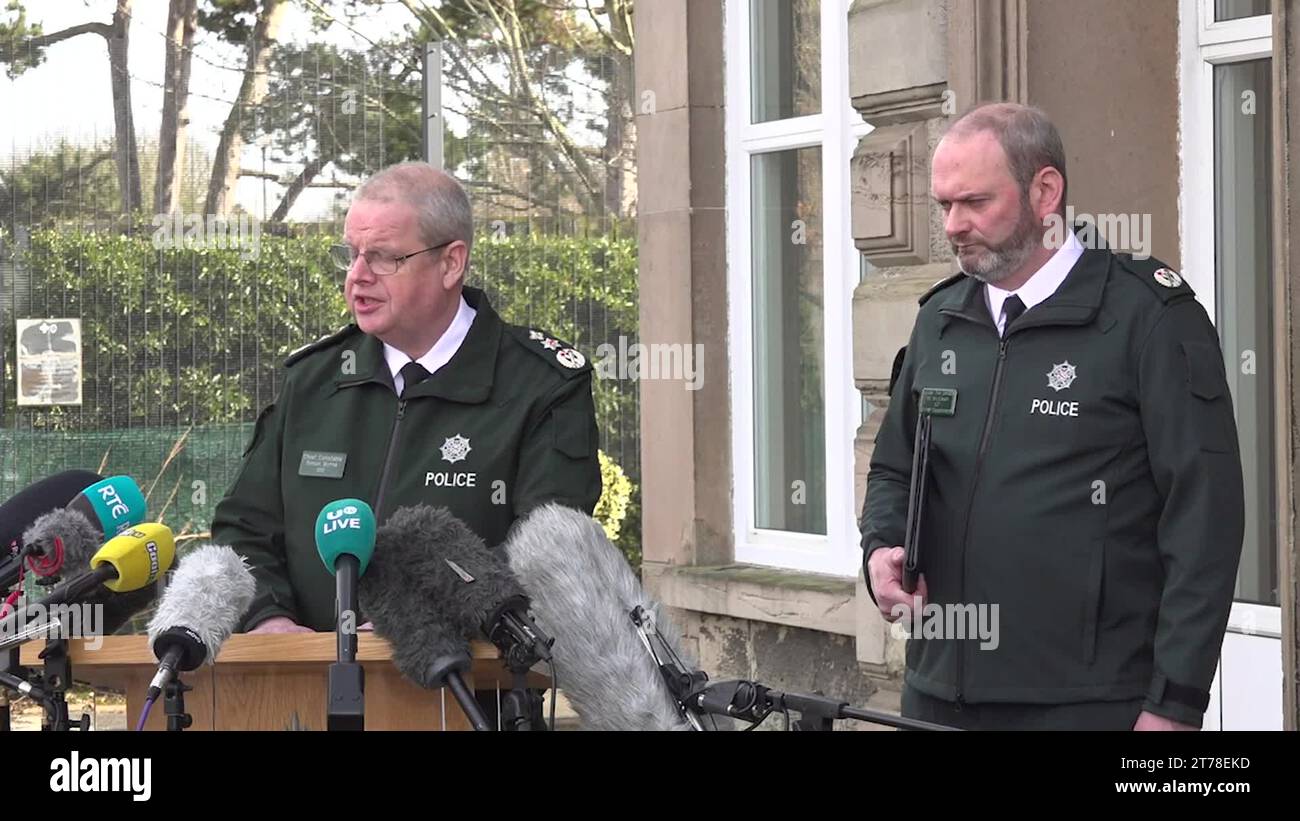 The chief constable of the northern ireland police service Stock Videos ...