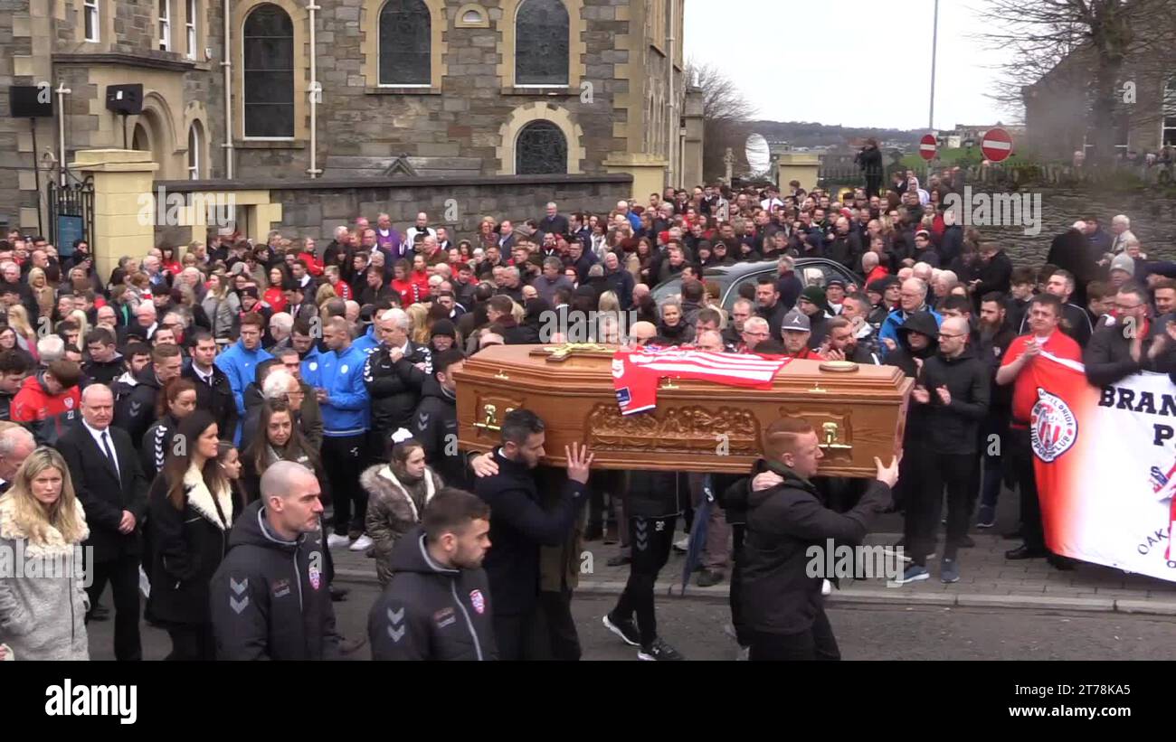 Ryan McBride funeral in Derry Stock Video Footage - Alamy
