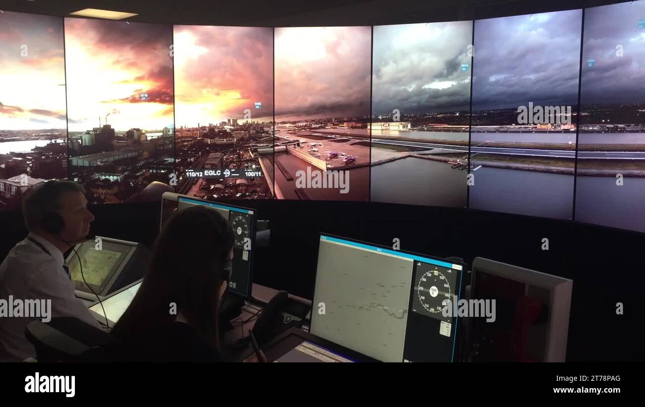 Remote digital air traffic control tower Stock Videos & Footage - HD ...