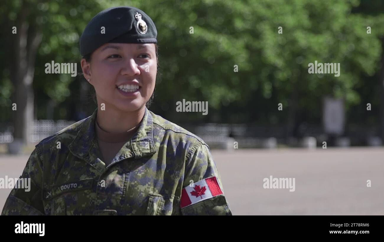 Interview with first ever woman commander of the Queen's guard Stock ...