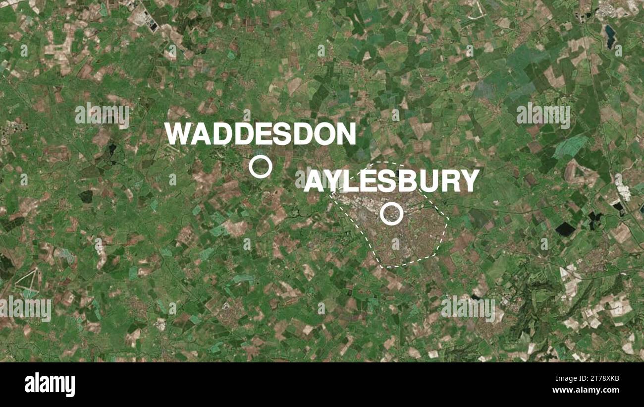 Helicopter and aircraft in mid-air collision - map locator Stock Video ...