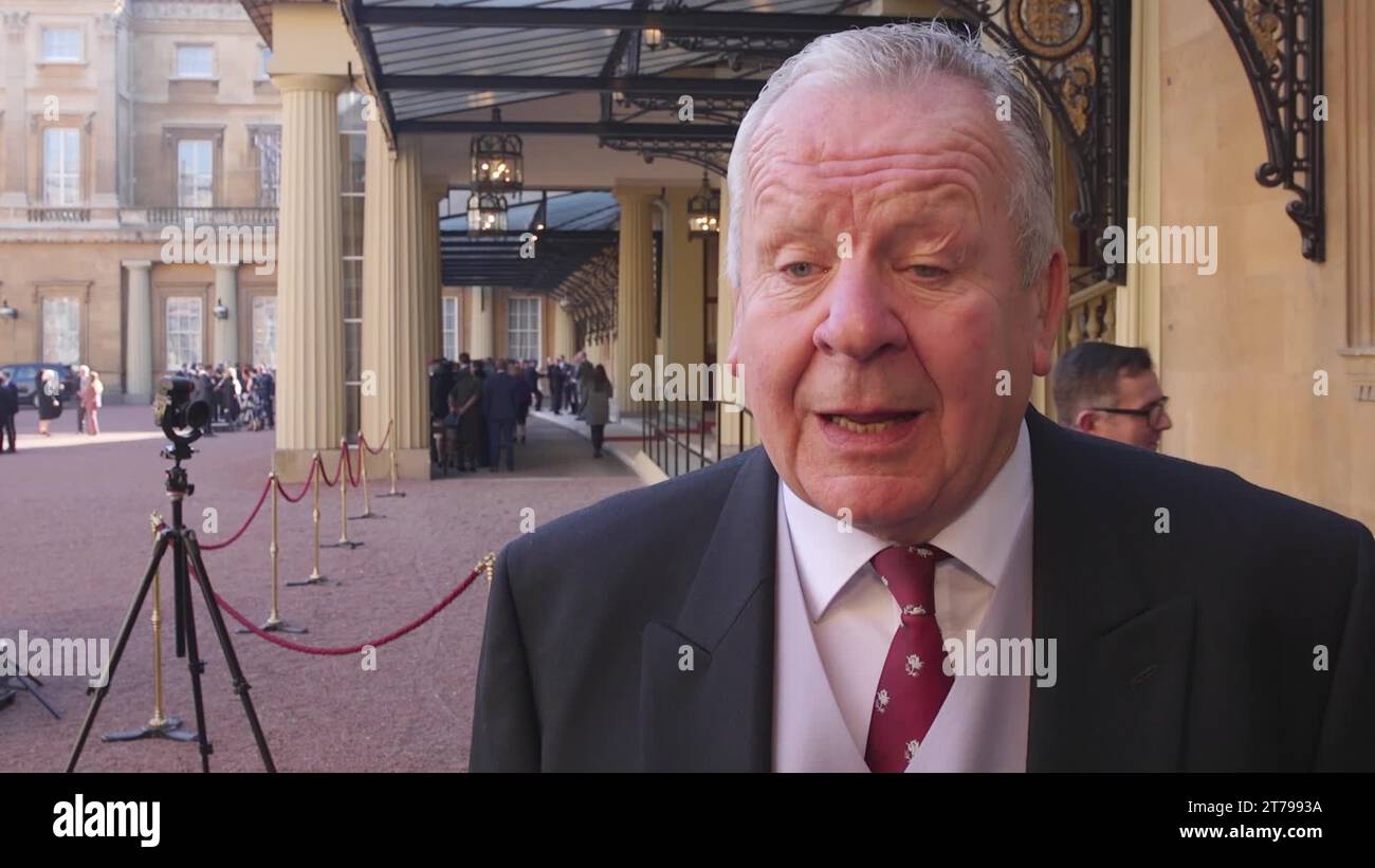After collecting her mbe at buckingham palace Stock Videos & Footage ...
