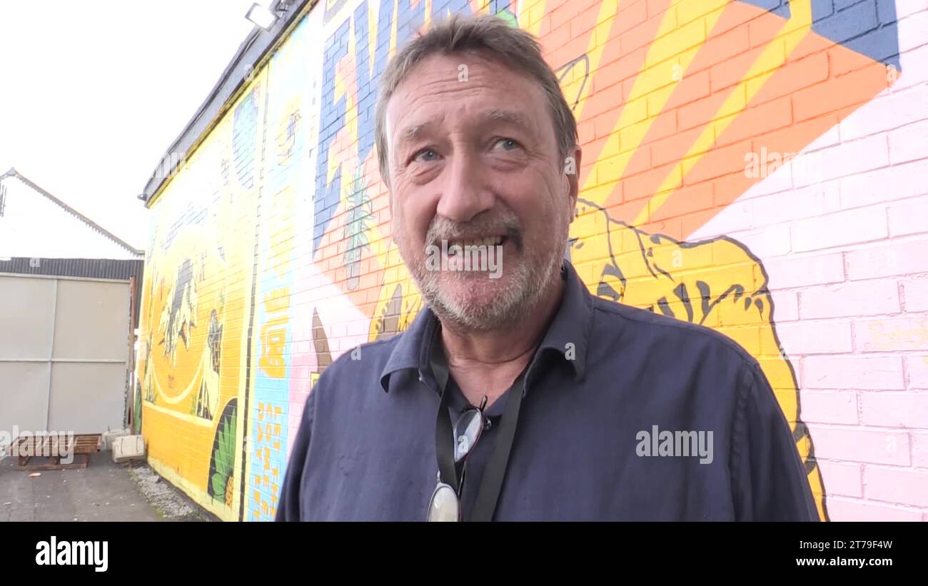 Peaky Blinders Festival: Writer Steven Knight interview Stock Video ...