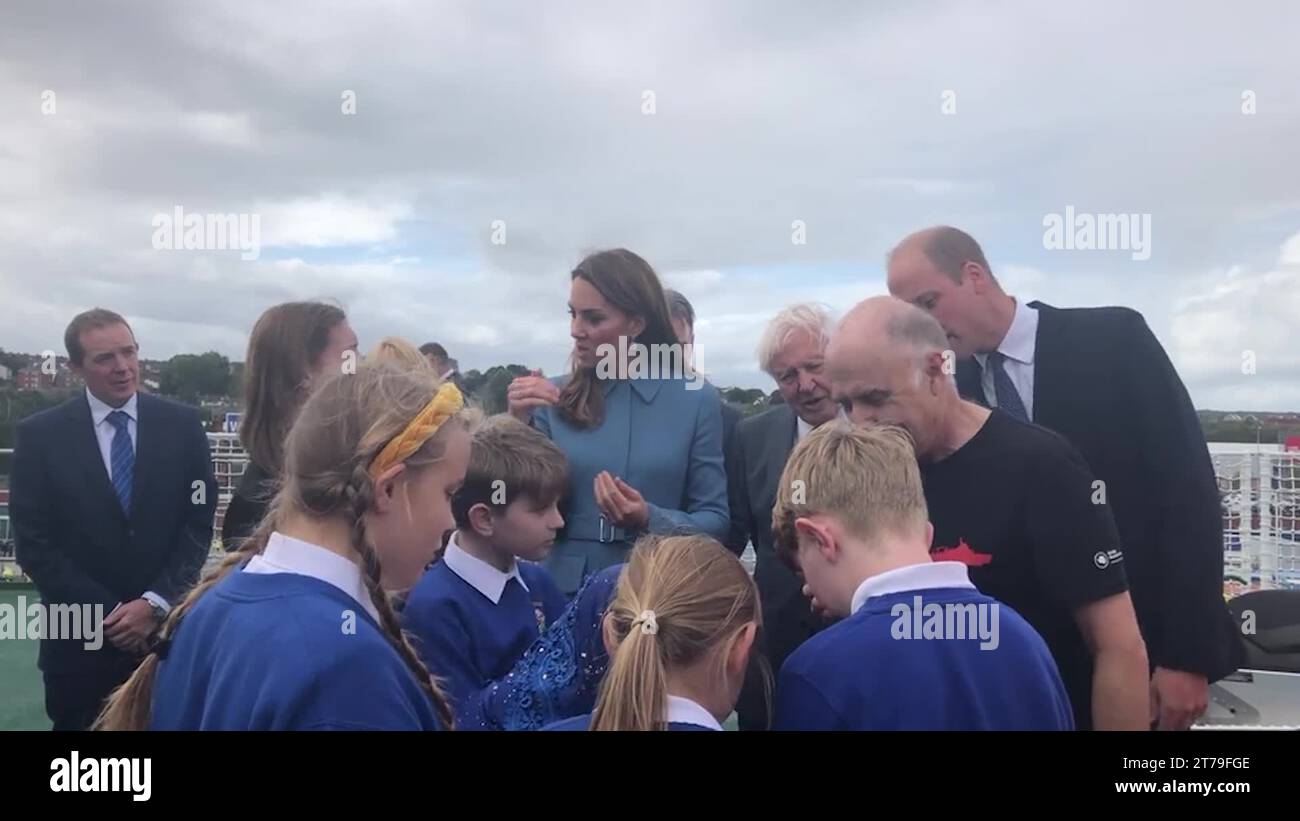 William and Kate join Sir David Attenborough for ship naming ceremony ...