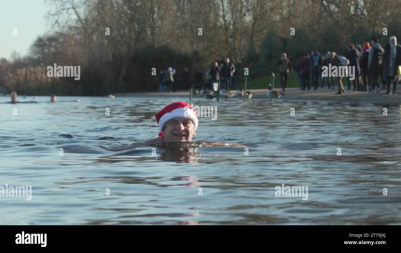 Swimmers take christmas day dip Stock Videos & Footage - HD and 4K ...