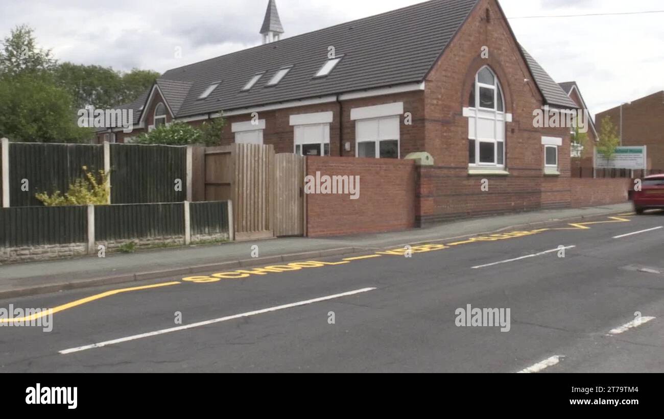 Council repaints school road markings - 10 years after closure Stock ...