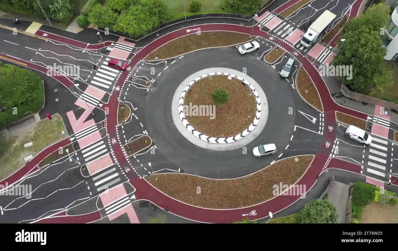 UK's first Dutch-style roundabout prioritising cyclists and pedestrians ...