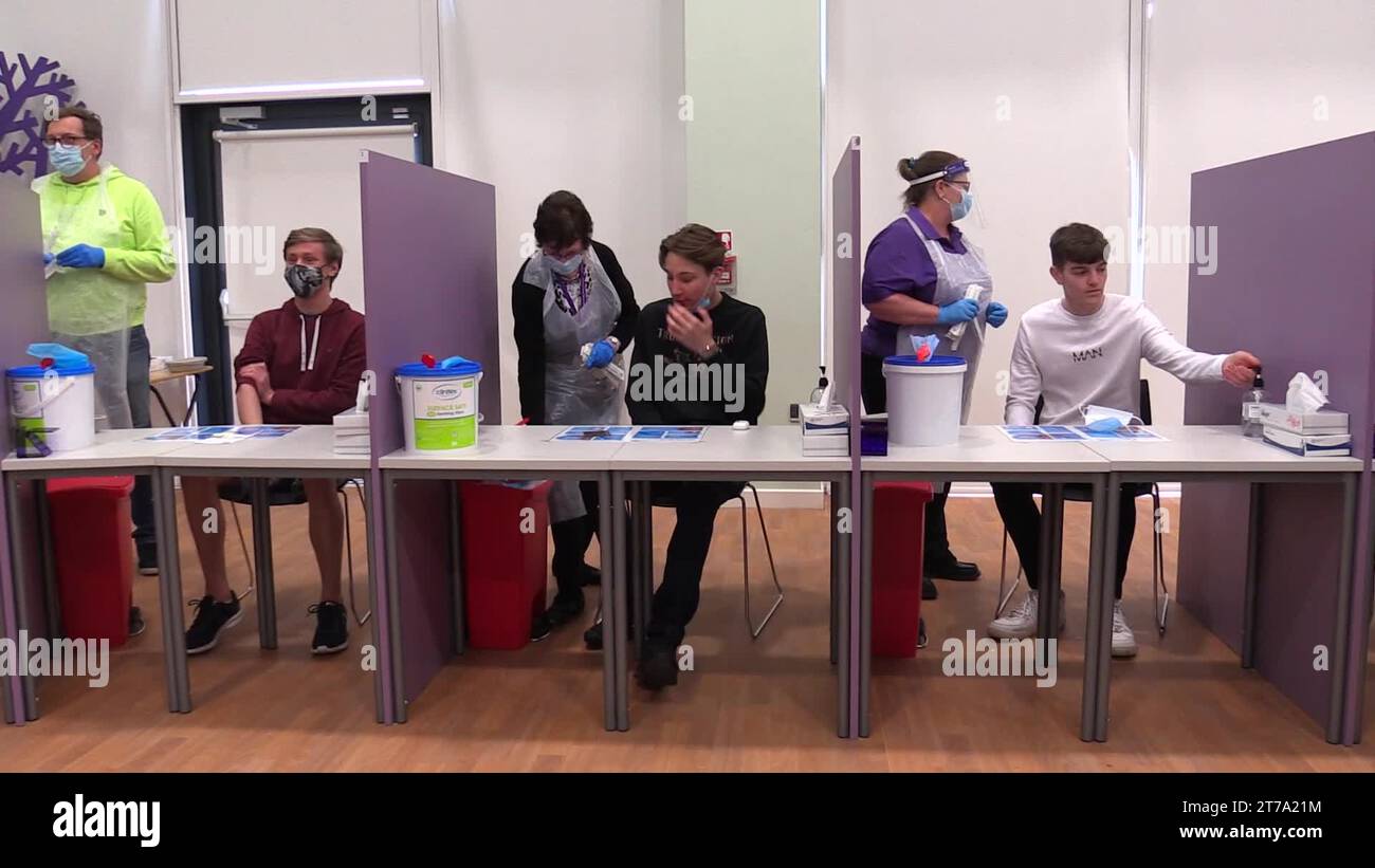 Schools test pupils ahead of reopening Stock Video Footage - Alamy