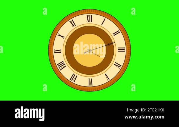 60 Seconds Time Clock 4K Animation Seamless Green Screen and Running ...