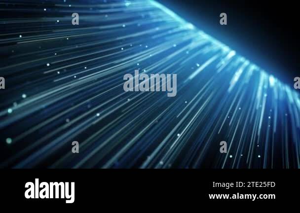Abstract Light Fiber Strings Flowing Background Loop 4k Animation Of