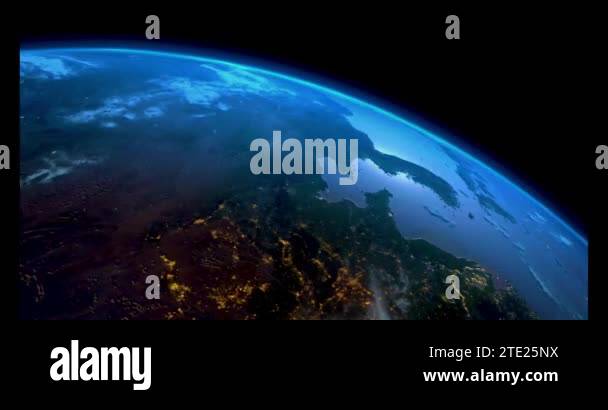 Planet earth from space. Day and night lights of earth. Planet Earth ...