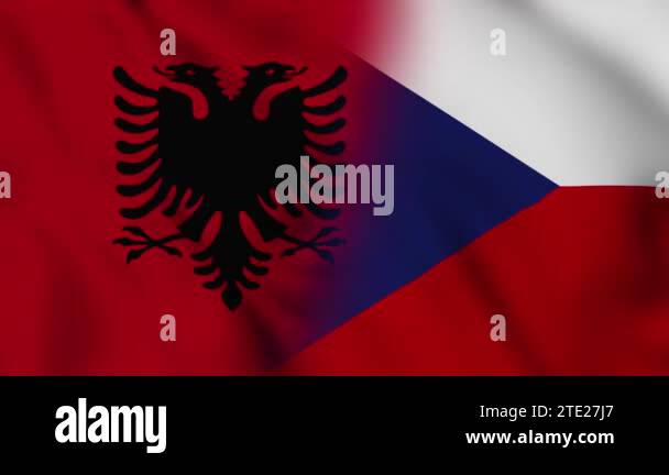 Albania and Czech flag video. Albania and Czech Mixed country flags ...