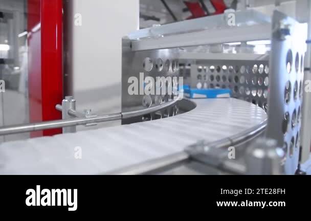 Automated plant, Conveyor line. Modern plant. Machines work. Robotic ...