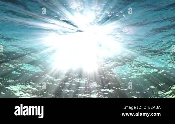 ocean waves from underwater looping animation High quality Light rays ...