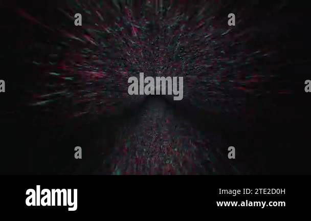 Looping horror animation of flight through a creepy claustrophobic ...