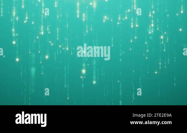 falling sparkle rain glamor aqua blue green background for led screens ...
