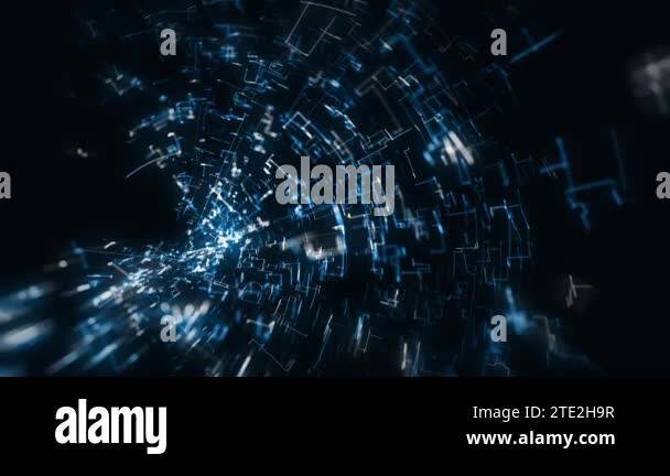Abstract Digital Data Technology Background Loop/ 4k animation of an abstract high technology ...