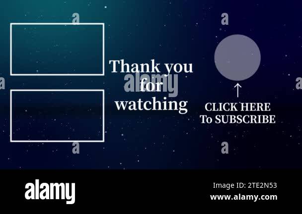 YouTube end card ending screen motion graphics Stock Video Footage - Alamy