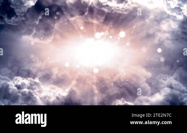 Heaven god particle light rays with soft light and particle bokeh with ...