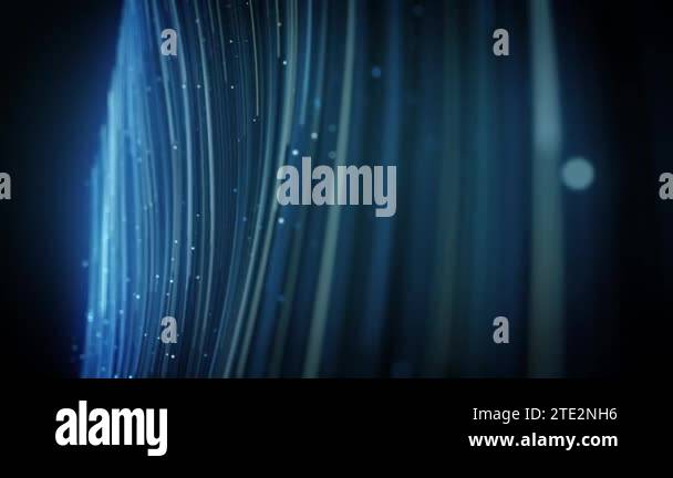 Abstract Light Fiber Strings Flowing Background Loop/ 4k animation of ...