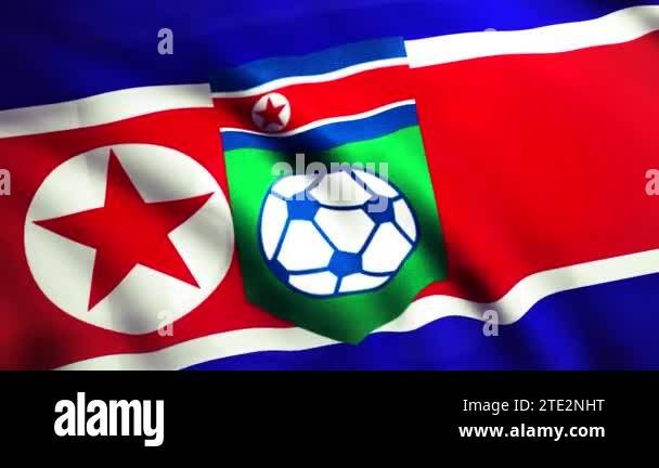 3D flag with sign of national football team. Motion. Waving flag with ...