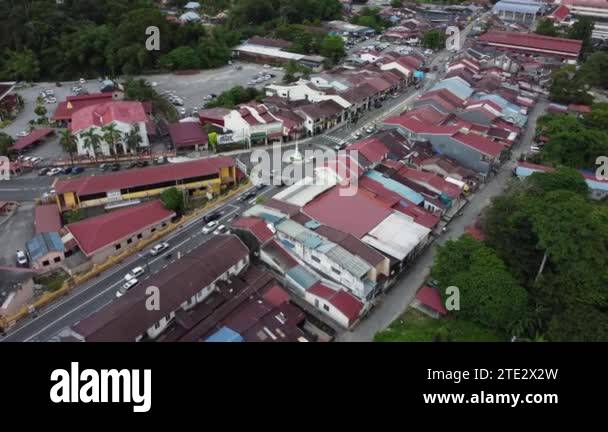 Balik Pulau, Penang, Malaysia - Oct 22 2021: Aerial view small ...