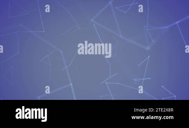 Digital animation of network of connections floating against blue ...