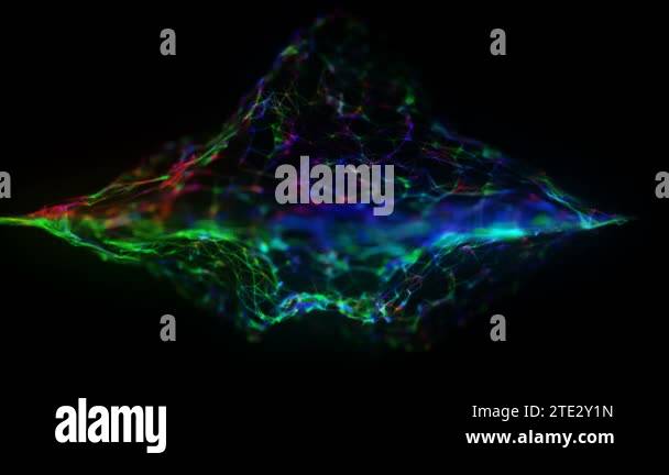 Digital 3d lowpoly plexus animation background. Abstract Plexus background animation. 3d ...