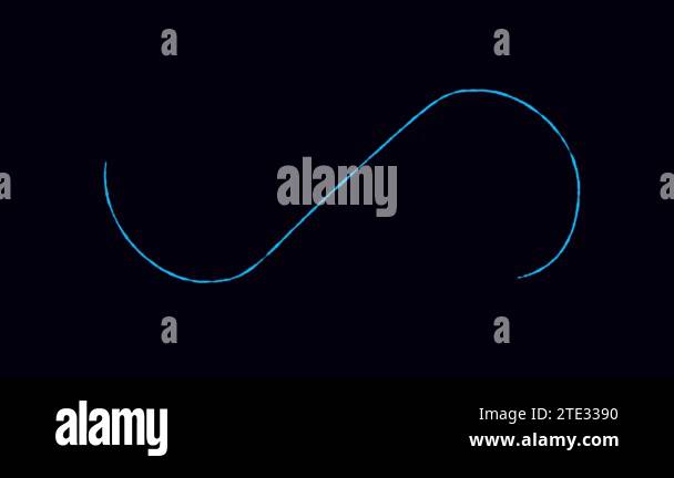 Infinity symbol appears of multiple lines, animated figure. Emerging ...