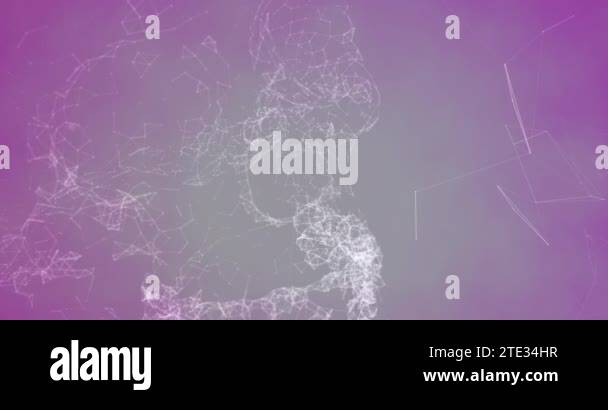 Digital animation of network of connections forming a human skull ...