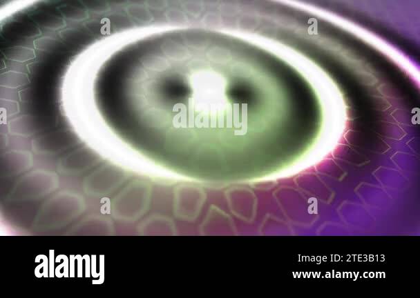 The sound waves spread continuously on a hexagonal grid background ...