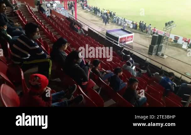 New Delhi India December 10 2021 - Cricket audience enjoying watching ...