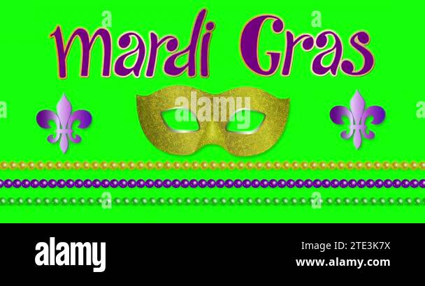 Mardi Gras Fat Tuesday. Animation beautiful Fleur-de-Lis lily symbol ...