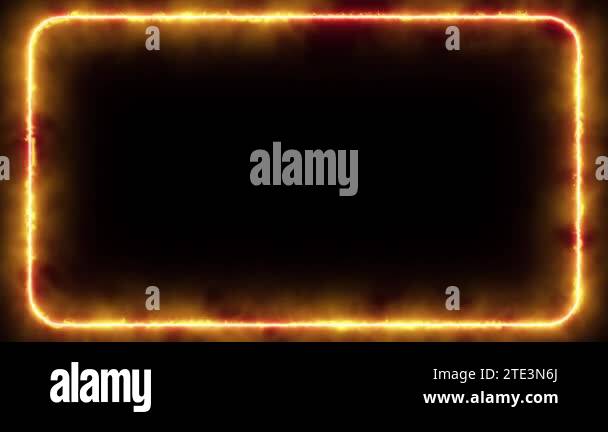 Fire burning frame animation design. Fire frame template. Burning frame ...