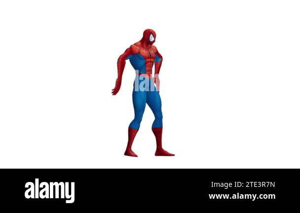 Dancing Spider-Man. 3D animation of Spider-Man. The amazing dancing ...