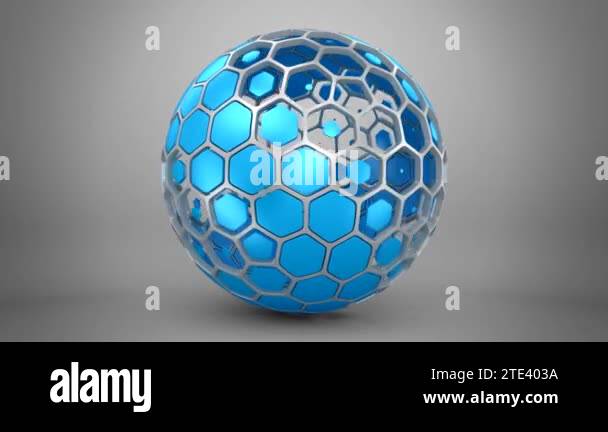 Animated Geometric Shape. Gray background, loop, 2 in 1, alpha matte ...