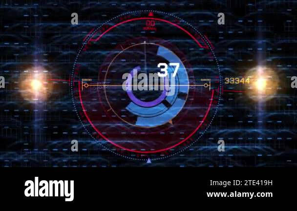 Animated Digital Dashboard.Visionary dashboard for data analysis. Futuristic display of graphs ...