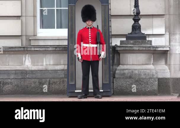 London Buckingham Palace, Armed English Guard Marching and Guarding ...