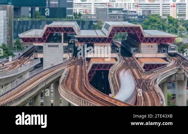 Jurong East Interchange metro station aerial timelapse, one of the ...