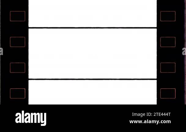 35mm Film Frame with Sprocket Hole and Film Edge Flare Stock Video ...