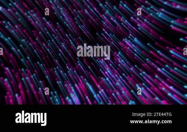 Abstract long tail light lines geometric background. Blue futuristic ...