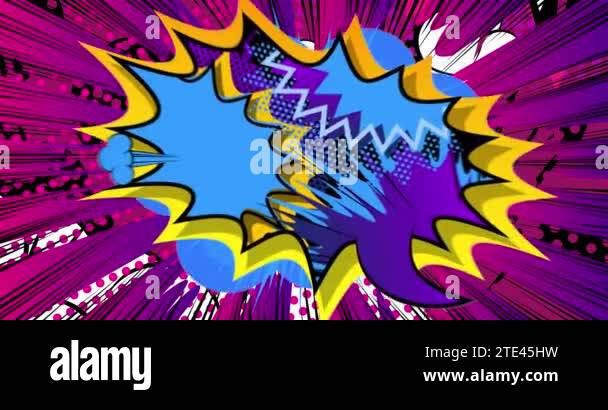 Abstract Comic Book Background Cartoon. Motion poster. 4k animated ...